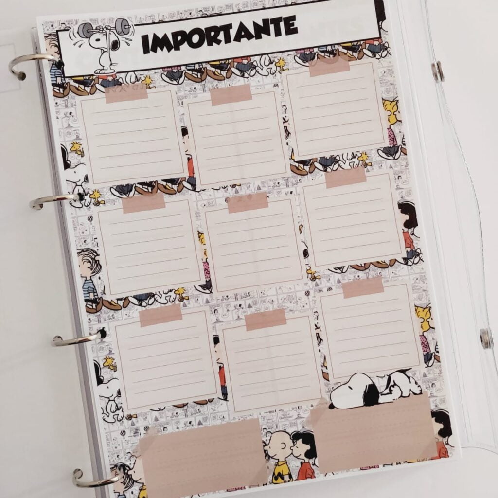 Planner Snoopy- 2026 – Na ponta do lápis