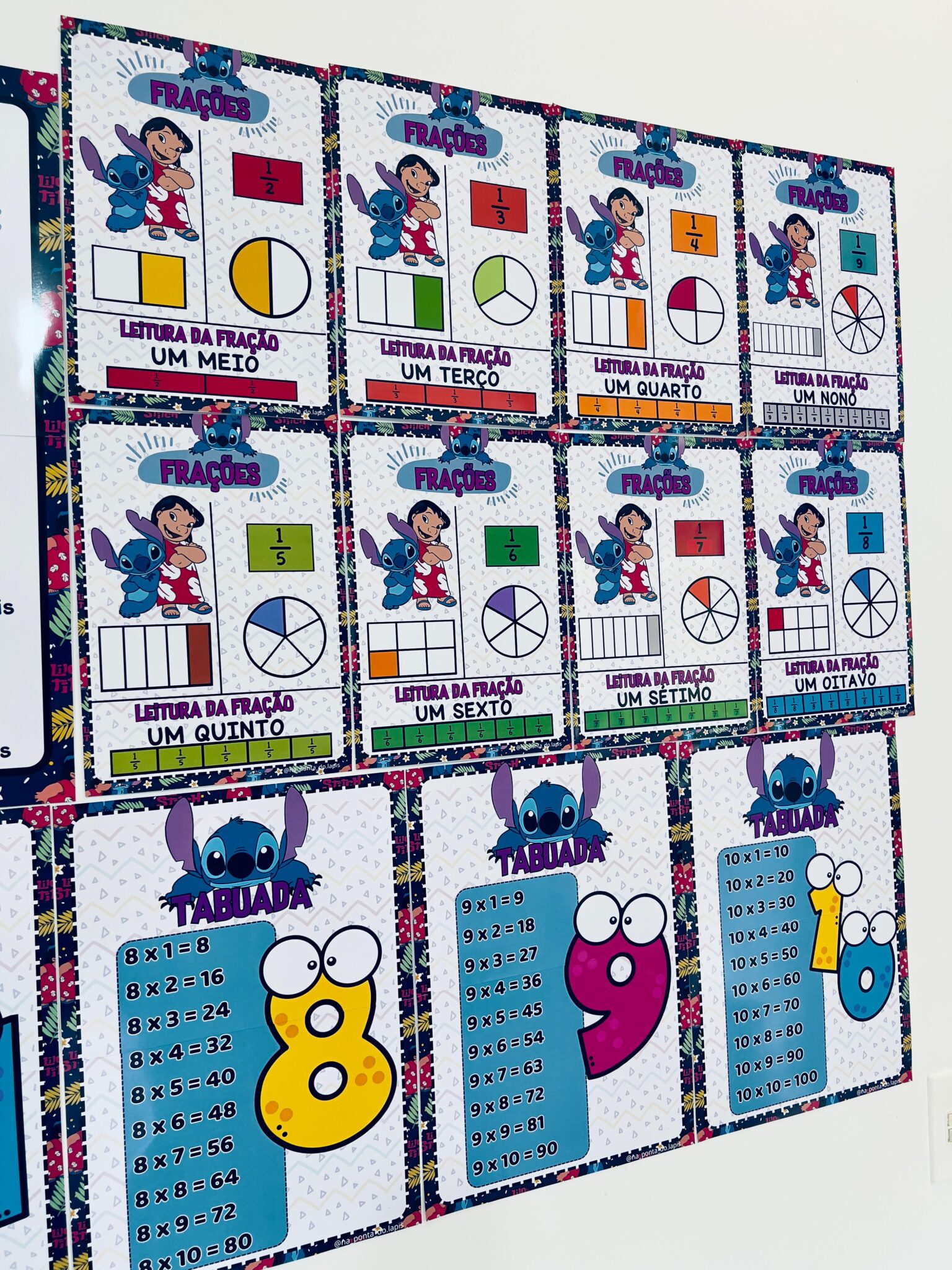 Kit matemática- Tema Stitch – Na ponta do lápis