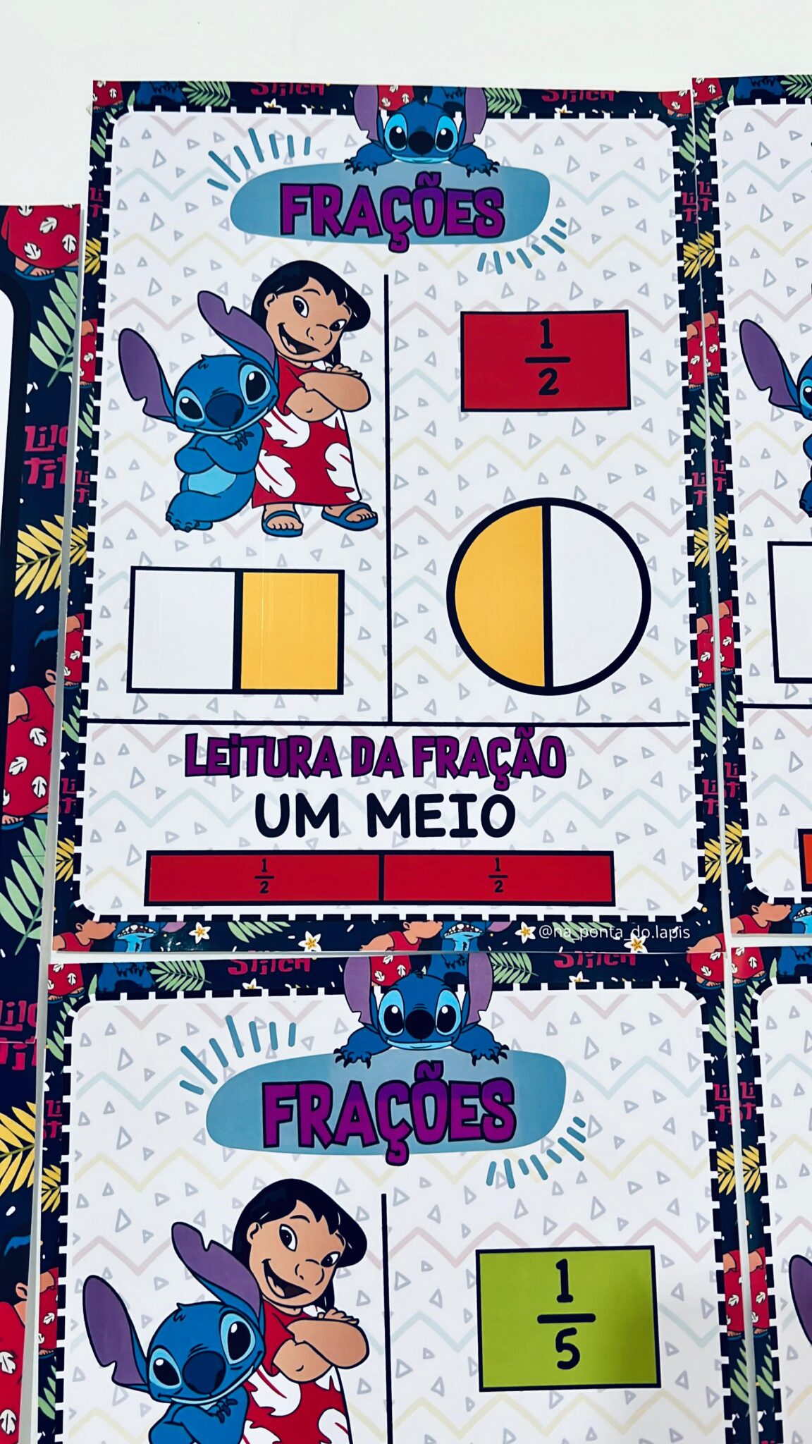 Kit matemática- Tema Stitch – Na ponta do lápis