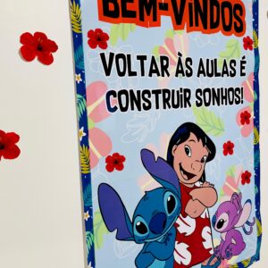 Painel bem-vindos- Stitch – Na ponta do lápis