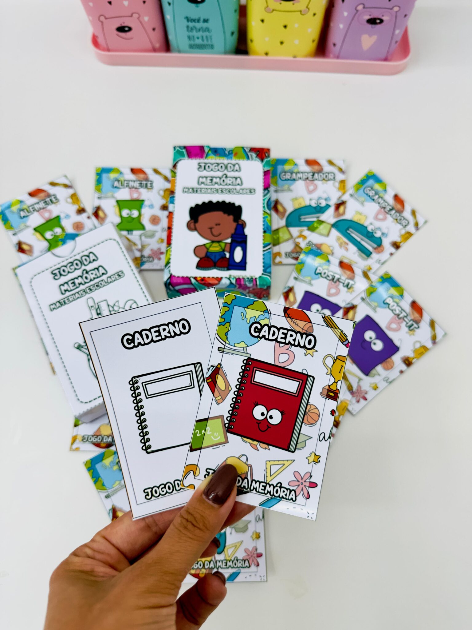 Jogo da memória- Materiais escolares – Na ponta do lápis